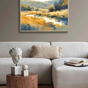 Jordan River Painting Forest River Watercolor Art Print Utah Landscape ...