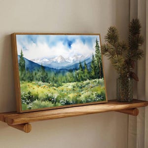 Cheaha Mountain Painting Alabama Watercolor Art Print Appalachian ...