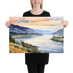 Cimarron River Landscape Painting Oklahoma Watercolor Art Print ...