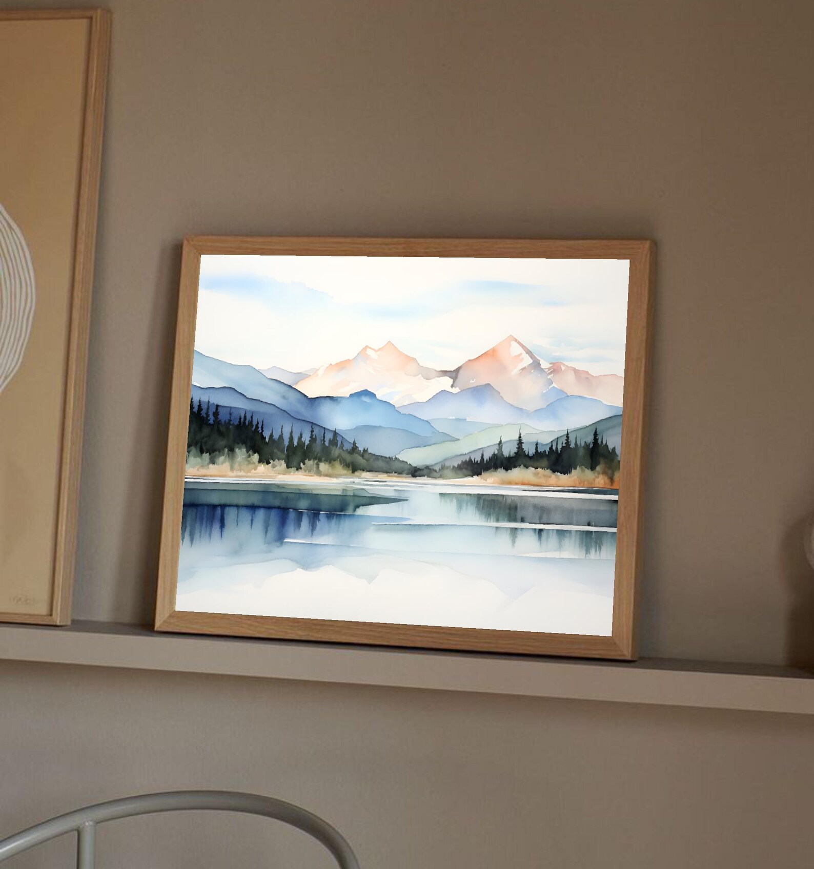 Grand Lake Wall Art Rocky Mountains Painting Colorado Watercolor Print ...