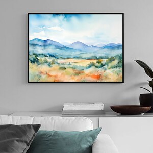 Missouri Plateau Painting North Dakota Watercolor Print Mountain Valley ...