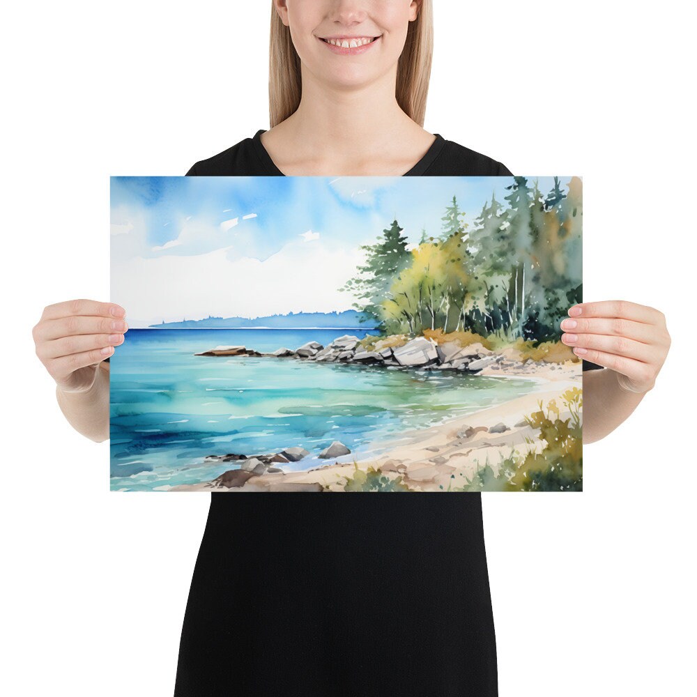 Sprague Lake Painting National Park Art Colorado Landscape Watercolor ...