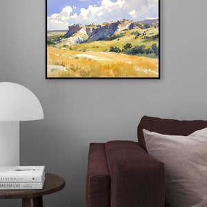Pine Ridge Painting Nebraska Watercolor Art Print Mountain Forest Wall ...