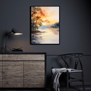 Wateree River Painting South Carolina Landscape Print Rivershore Wall ...