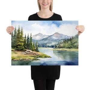 Wasatch Mountain Art Print Utah Watercolor Landscape Painting Rocky ...