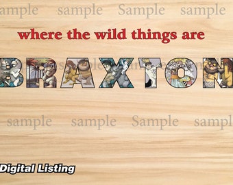 Instant Download - Where the Wild Things Are Food Labels, Where the ...