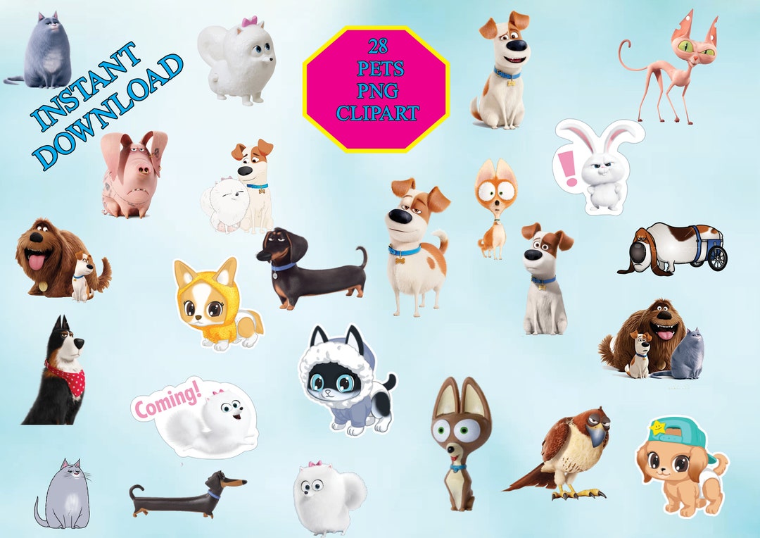 Instant Download the Secret Life of Pets Clipart , the Secret Life of ...