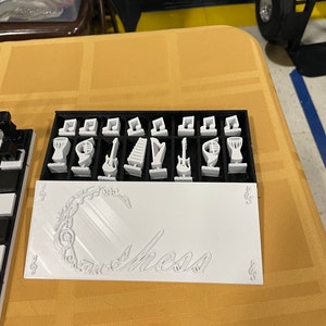 3D Printed Music Themed Chess Set - Etsy