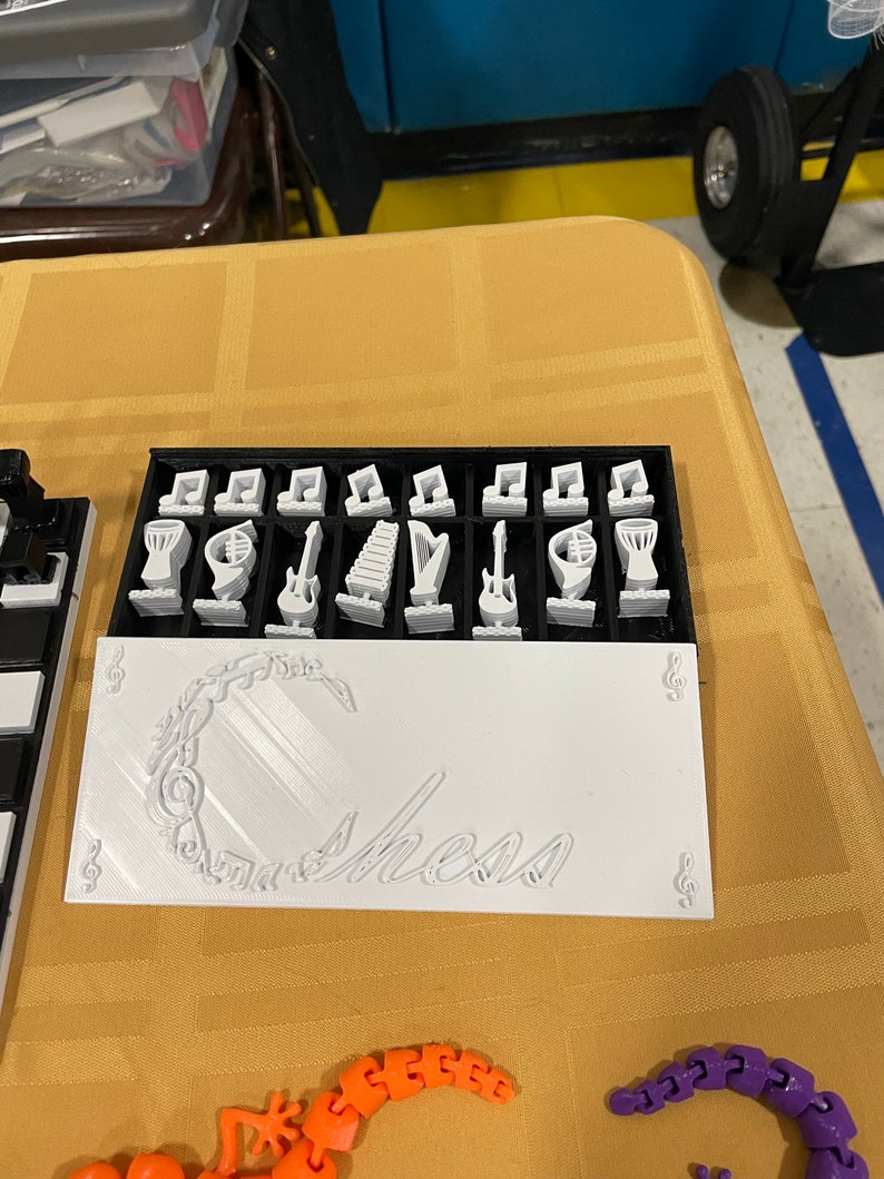 3D Printed Music Themed Chess Set - Etsy