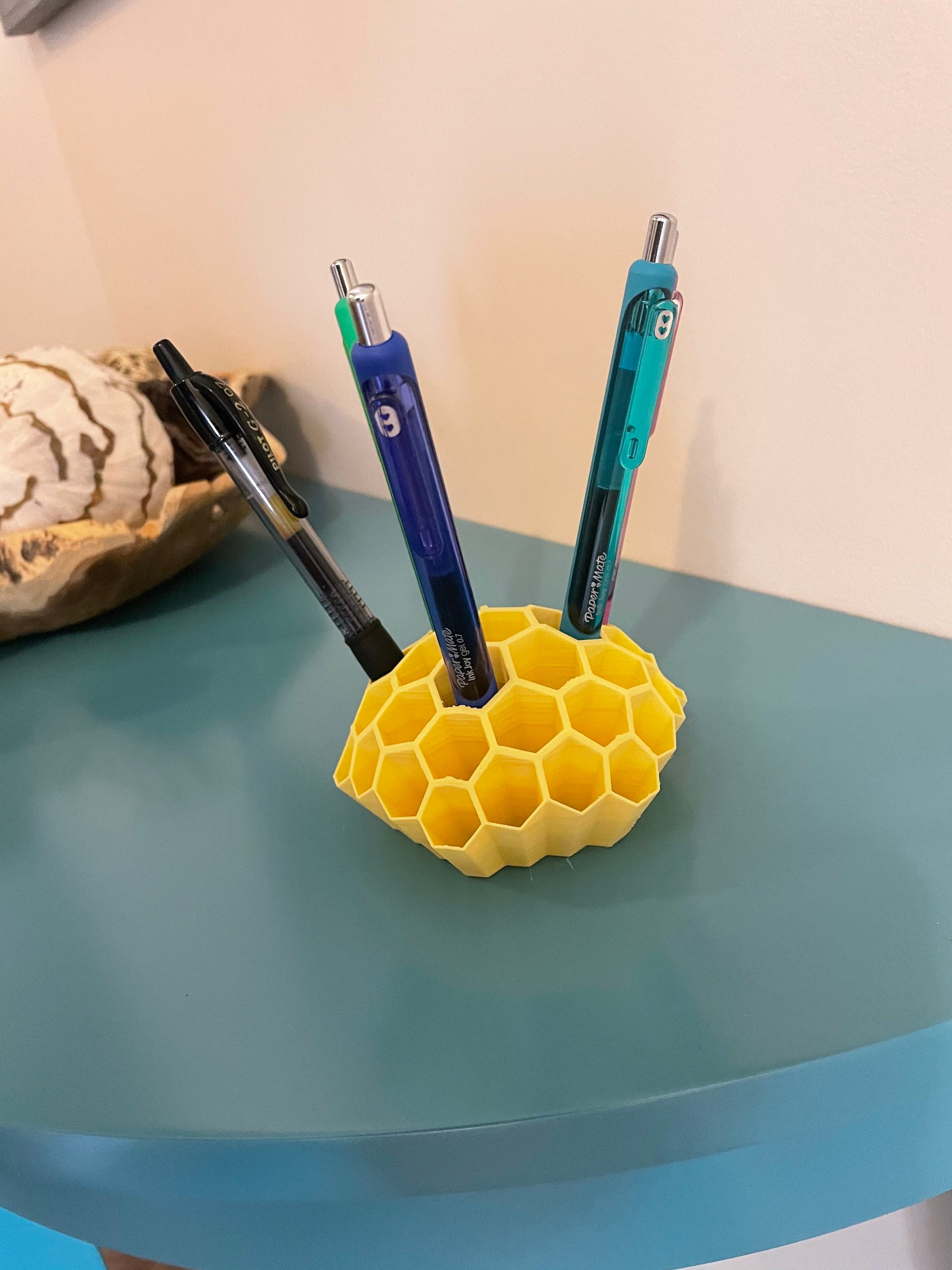 3D Printed Honey Comb Pen/pencil Holder - Etsy
