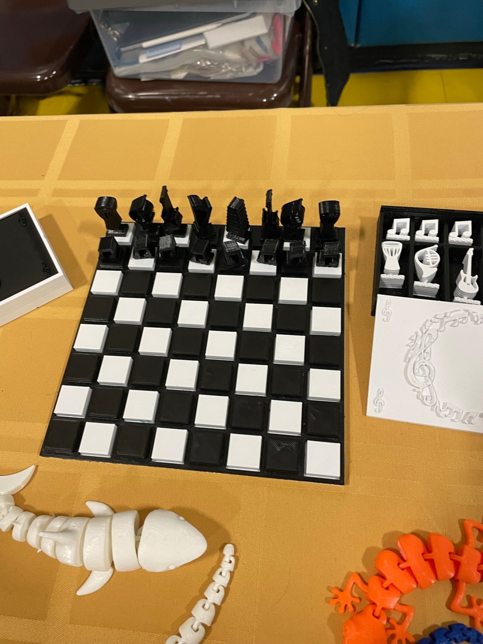 3D Printed Music Themed Chess Set - Etsy