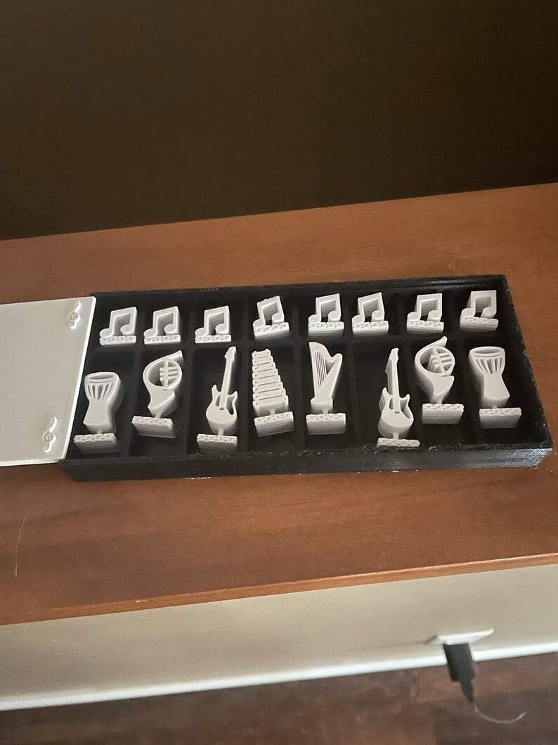 3D Printed Music Themed Chess Set - Etsy