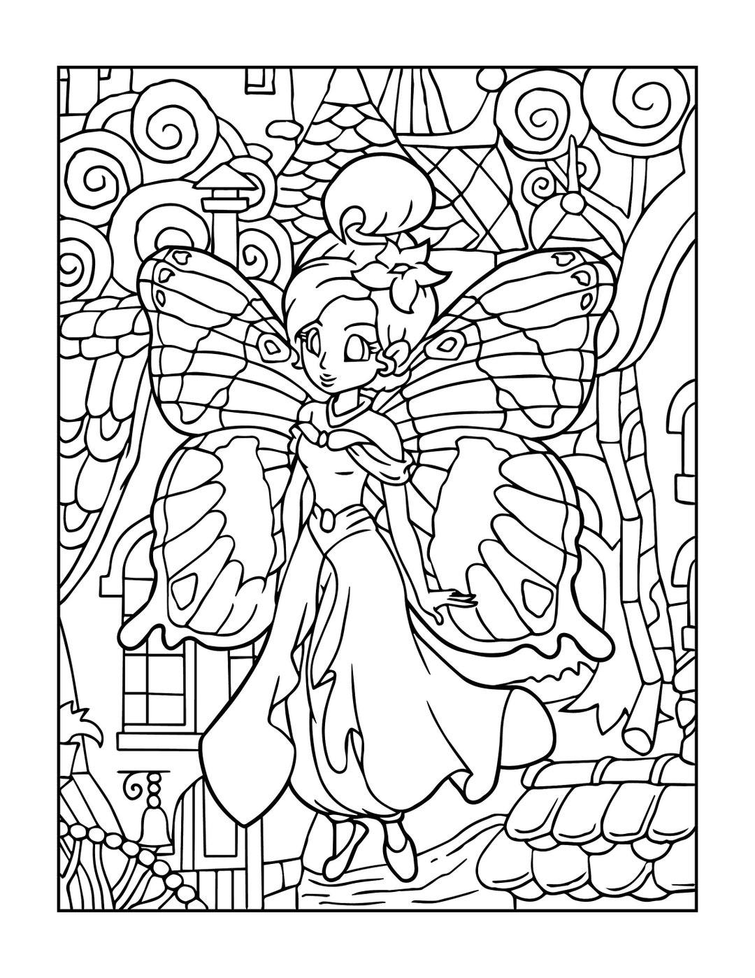 15pg. Digital Fairy Friends Coloring Pages (PDF Printable) - Etsy
