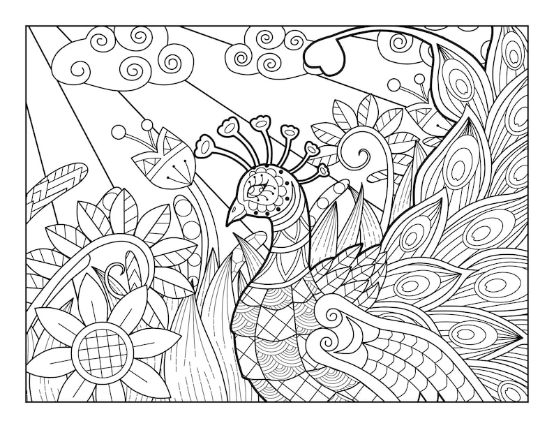 10pg. With the Elements - Coloring Pages - Etsy