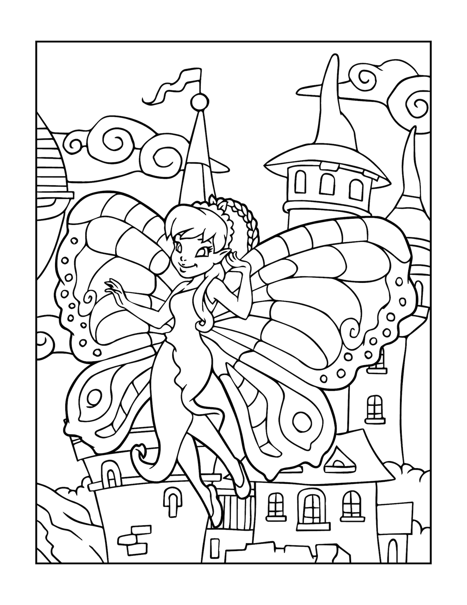 15pg. Digital Fairy Friends Coloring Pages (PDF Printable) - Etsy
