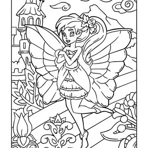 15pg. Digital Fairy Friends Coloring Pages (PDF Printable) - Etsy