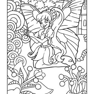 15pg. Digital Fairy Friends Coloring Pages (PDF Printable) - Etsy