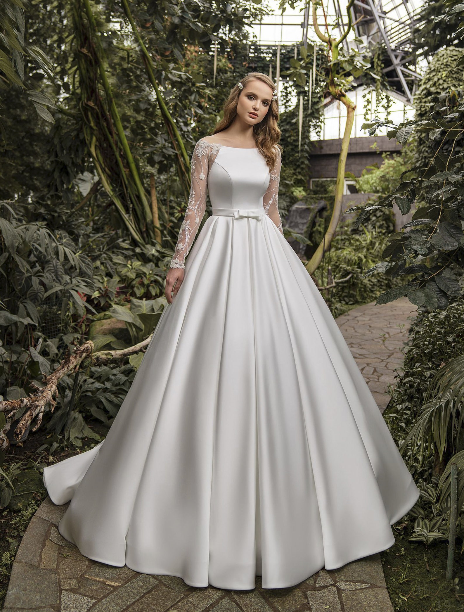 Satin Wedding Dress Minimalist Wedding Gown Simple Bridal - Etsy