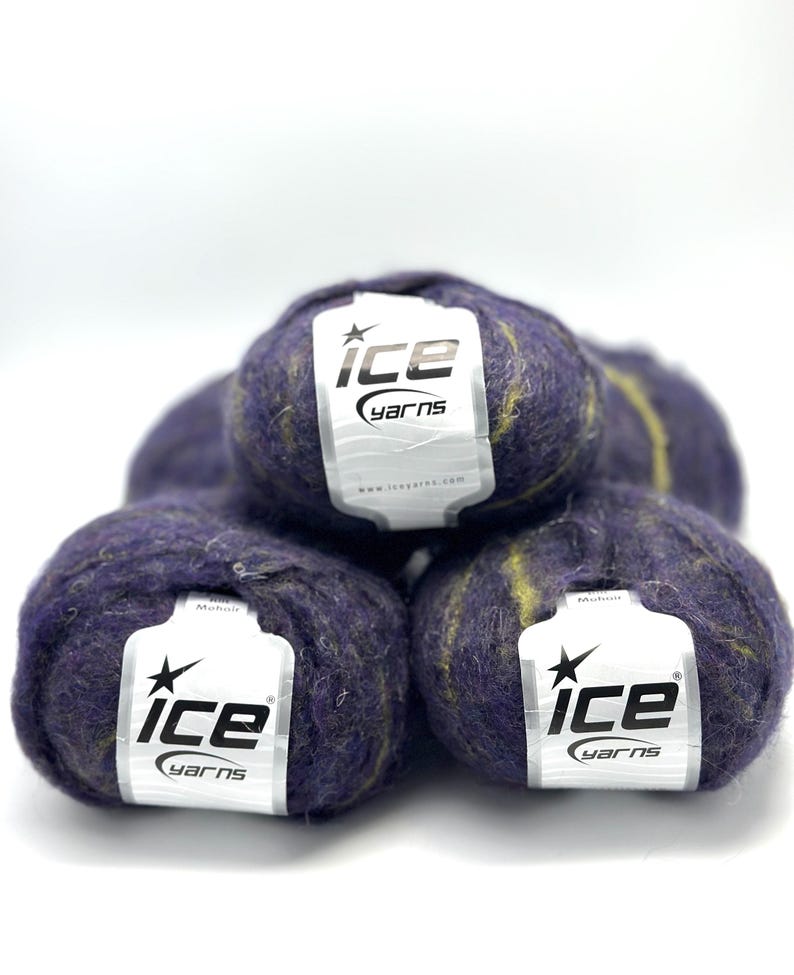 Ice Yarns Kilt Mohair Purple Superfine Balls Turkey Lot of 5 - Etsy