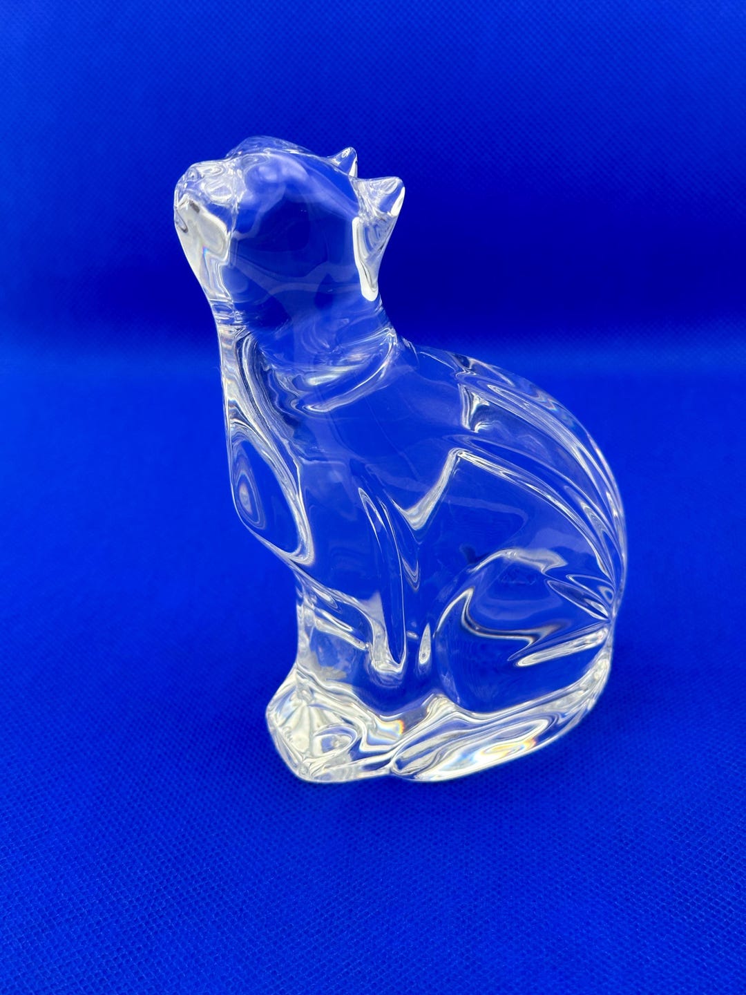 Waterford Crystal Cat Figurine Paperweight - Etsy