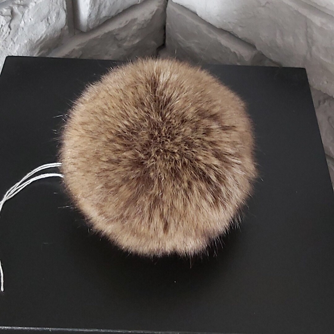 Size S-XXL Faux Fur Brown Pom Pom 4-7 Inches / 11-15 CM - Etsy