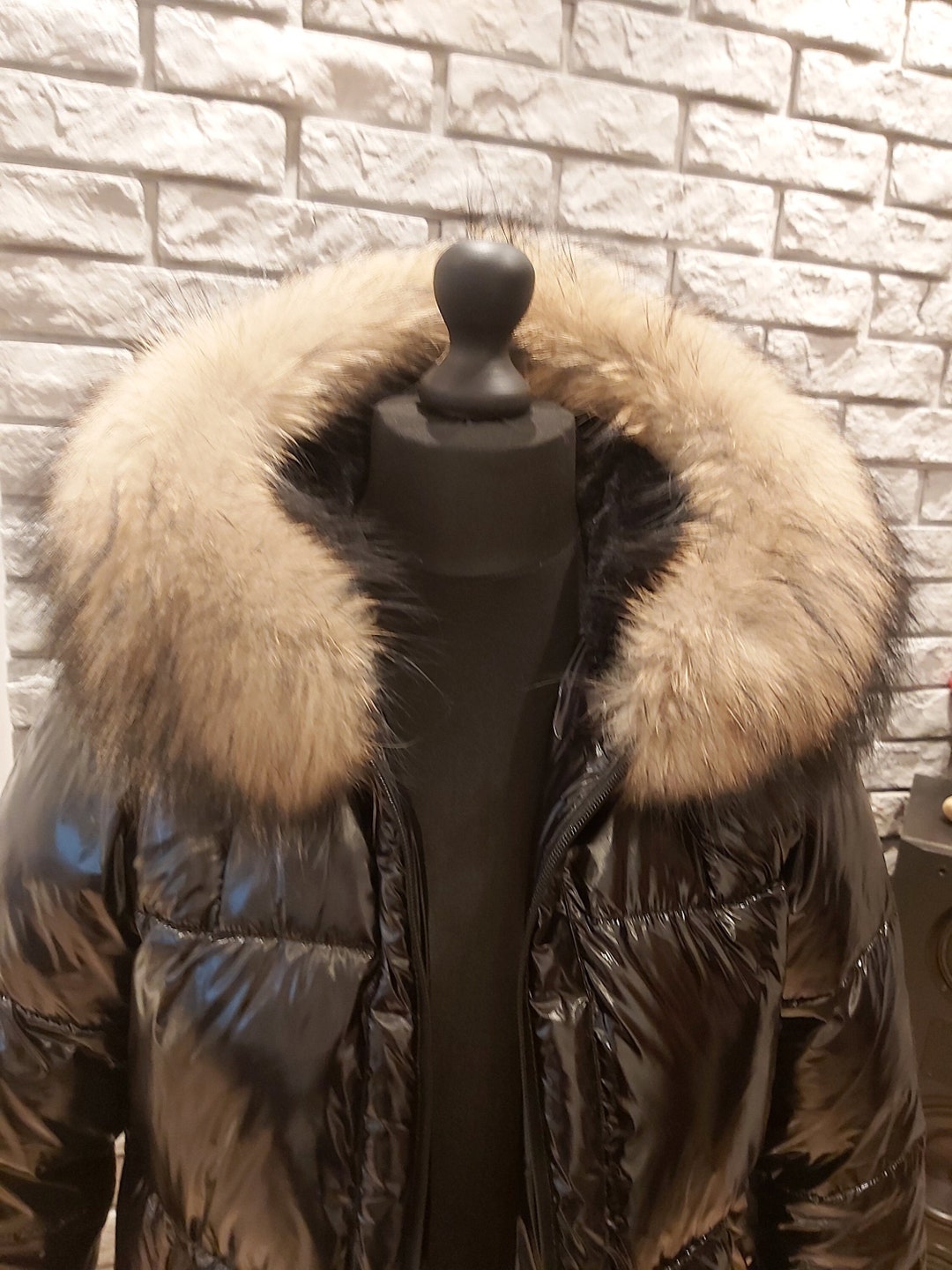 Real Raccoon Fur Trim Hood - Furry Stripe for Jacket 80X20CM. - Etsy