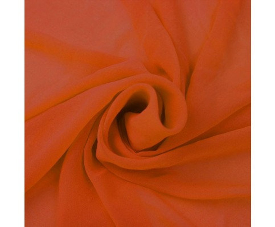 Orange Chiffon Fabric 60" Wide Solid Chiffon Fabric for Face Mask Silky ...