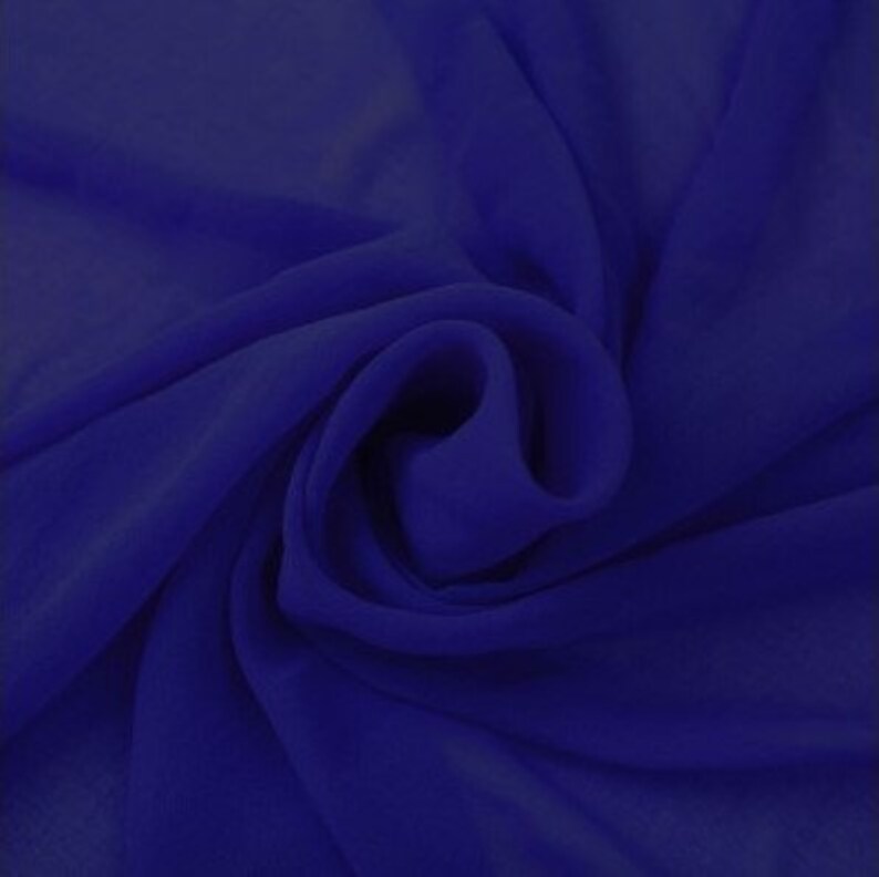 Royal Blue Chiffon Fabric 60" Wide Solid Chiffon Fabric for Face Mask ...