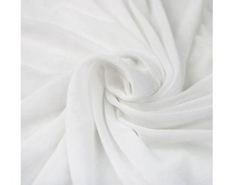 White Chiffon Fabric - Etsy