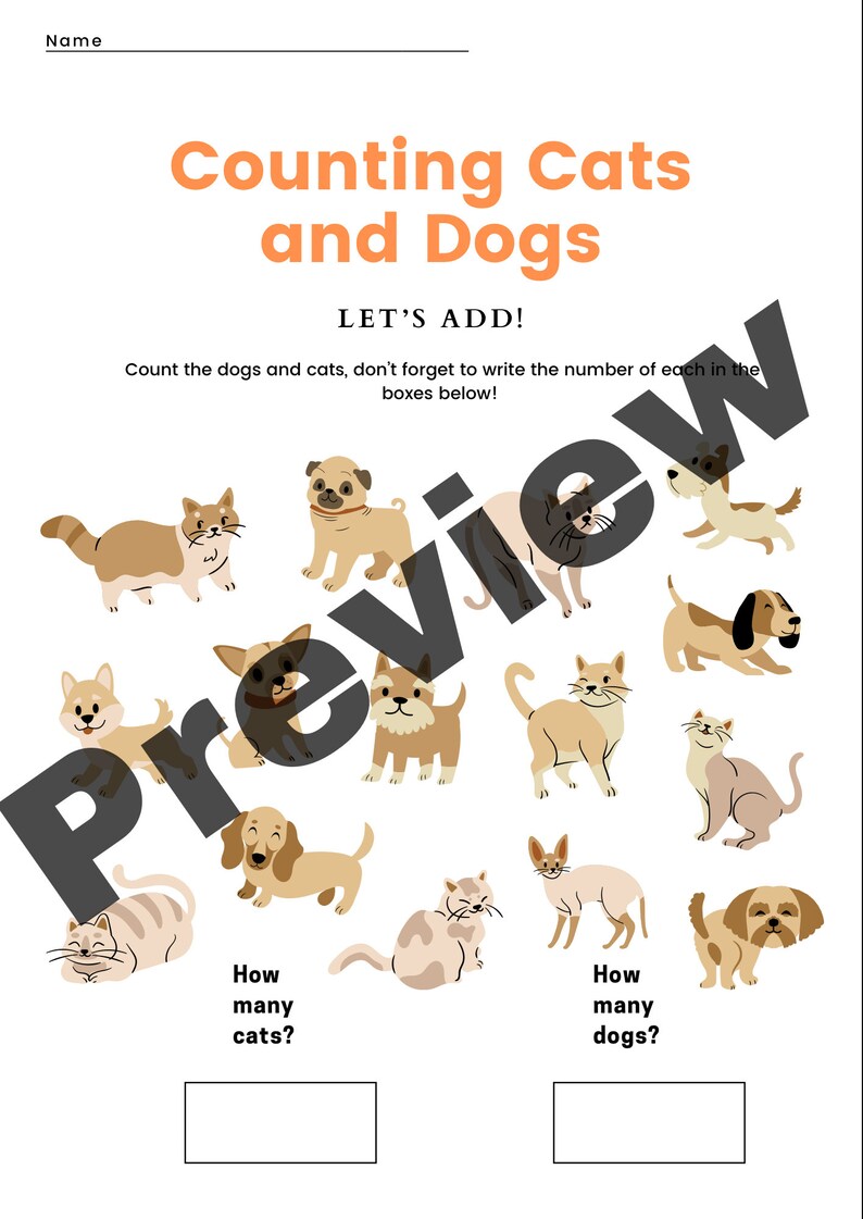 Math Worksheets - Etsy