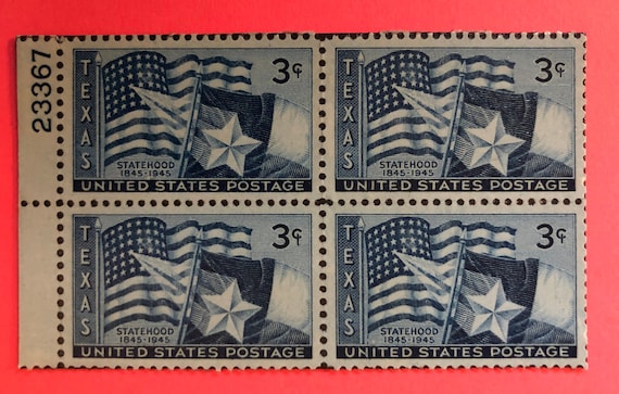 1945 Texas Statehood Centennial 3c stamp magnet | Etsy