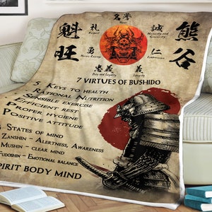 Samurai Blanket 7 Virtues of a Warrior Rectitude Courage 5 Keys to ...