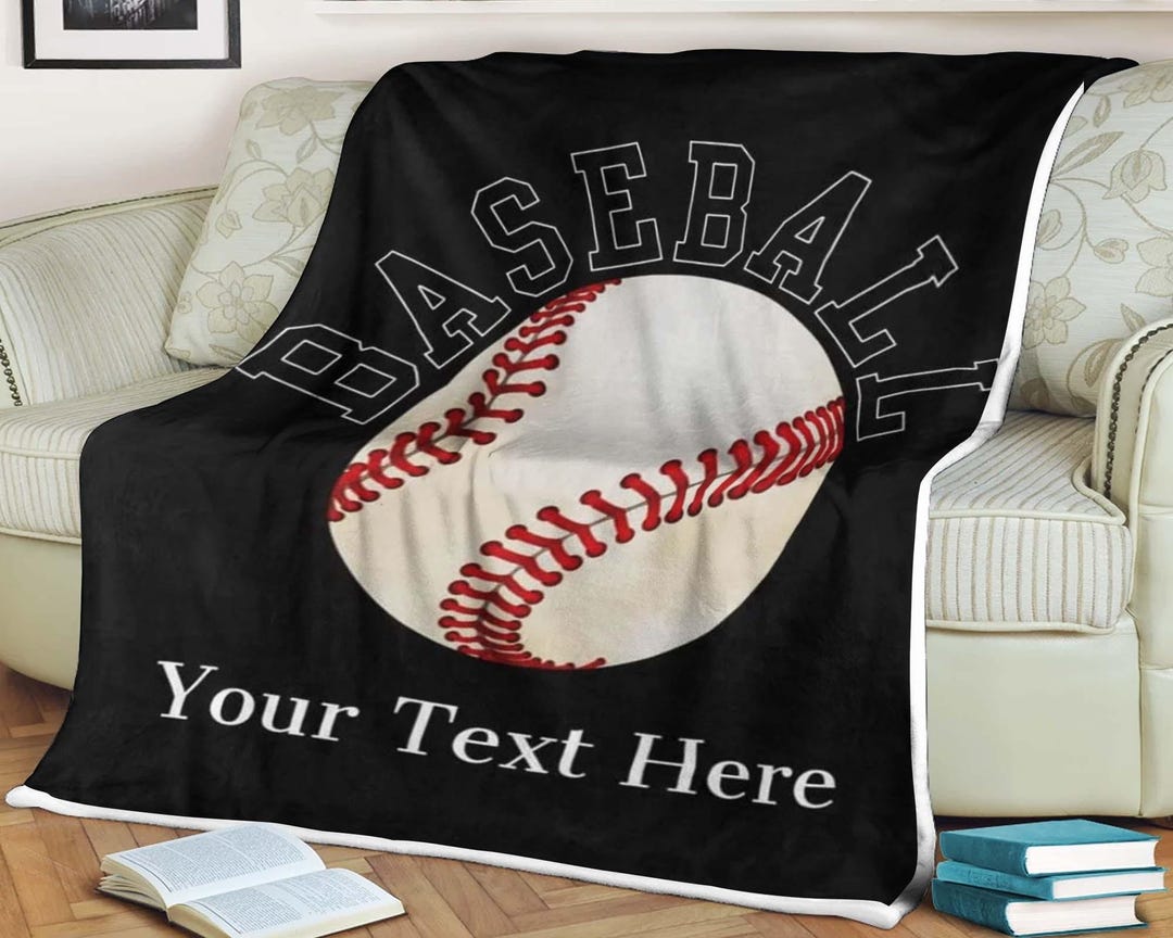 Personalized Baseball Blanket, Baseball Sports Blanket, Gift for ...