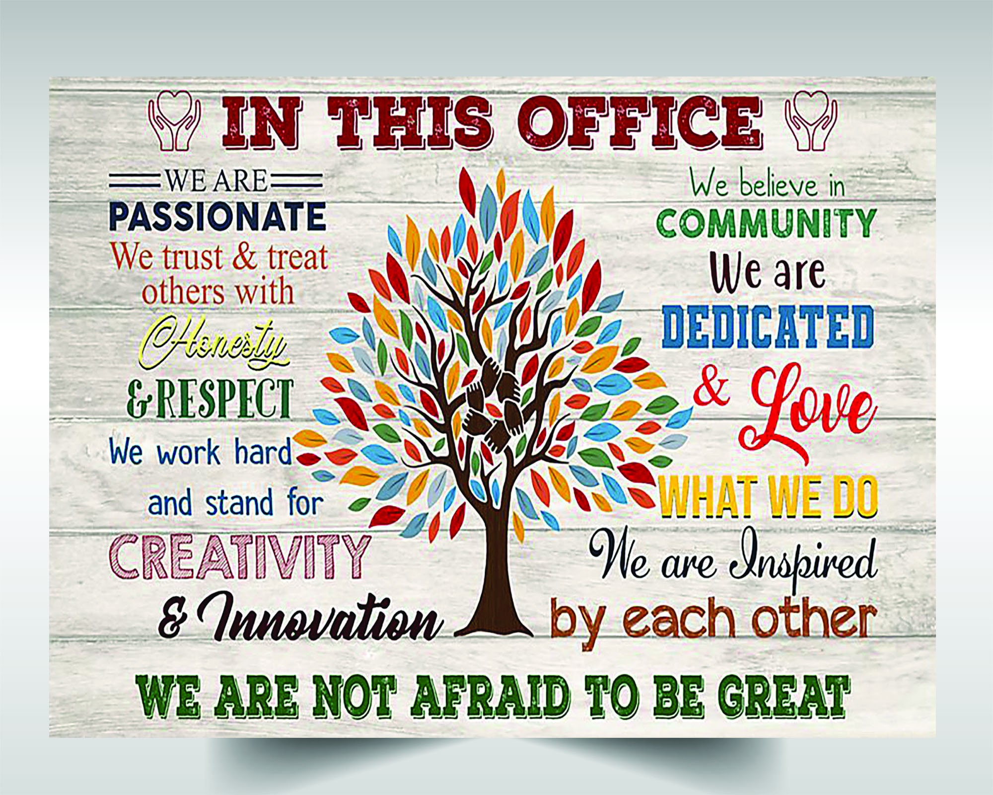Tree Canvas Poster in This Office We Are Passionate We Work - Etsy