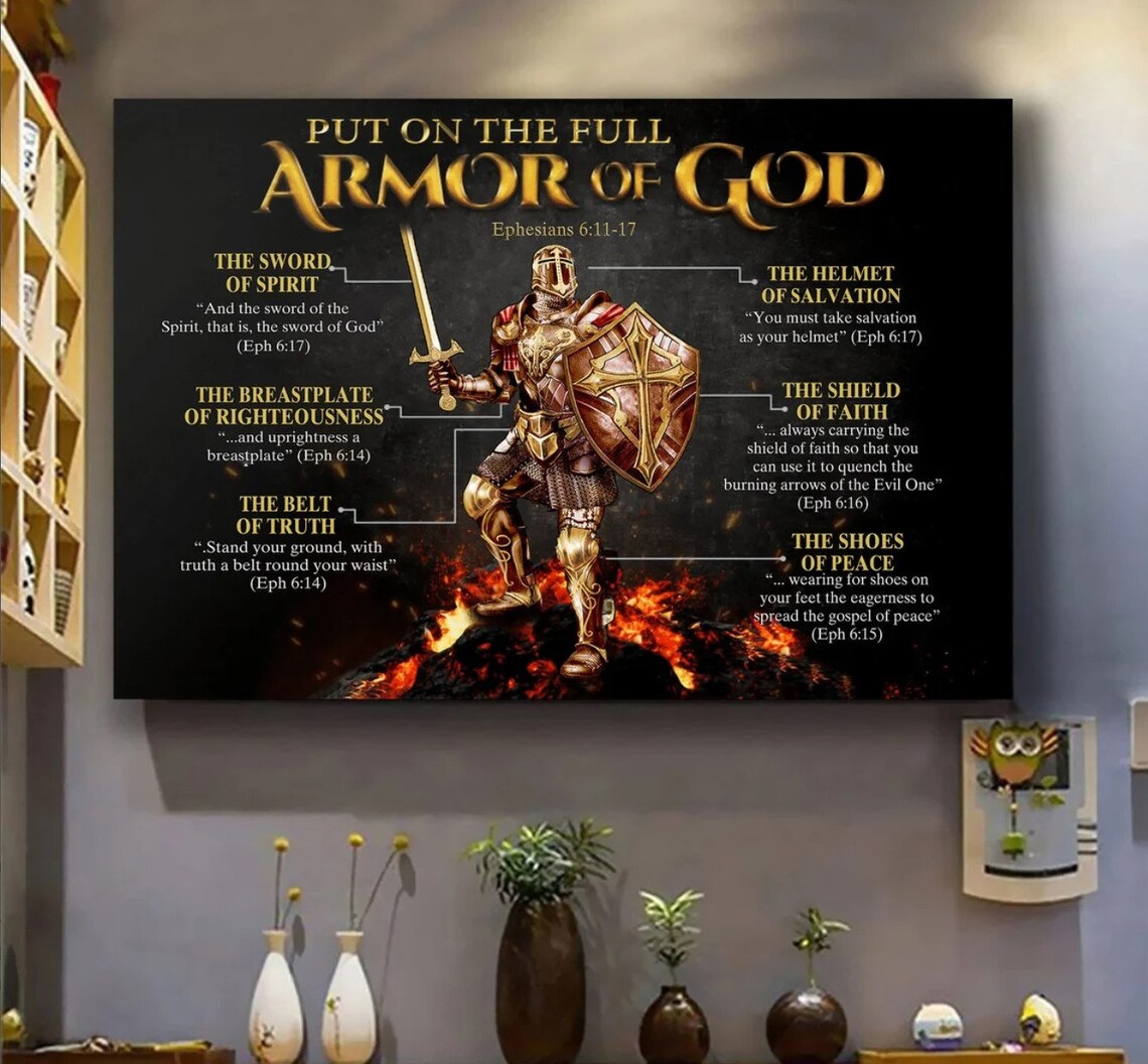 Armor of God Canvas, Poster - Jesus Landscape Canvas Print - Portrait ...
