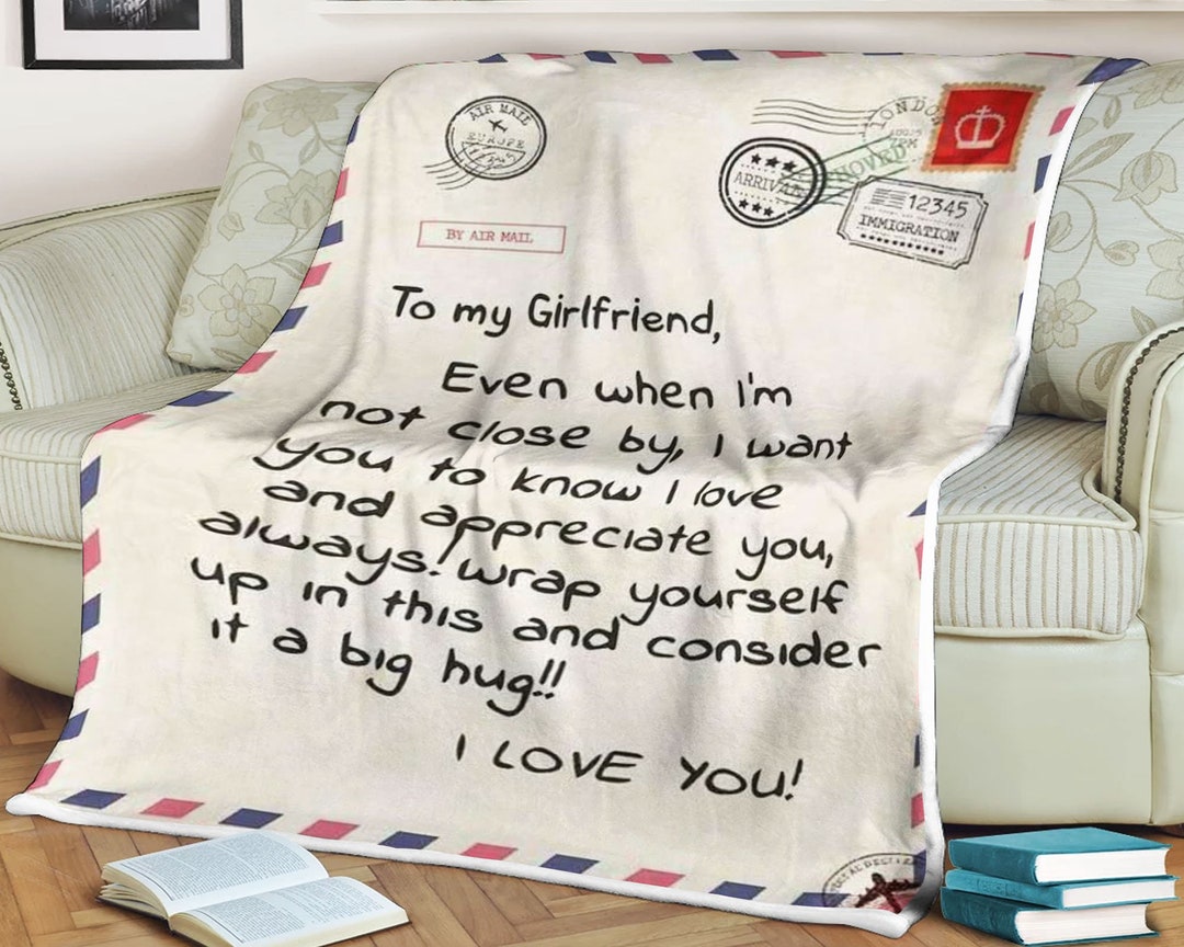 Personalized Love Letter Blanket to My Girlfriend Gift Christmas ...