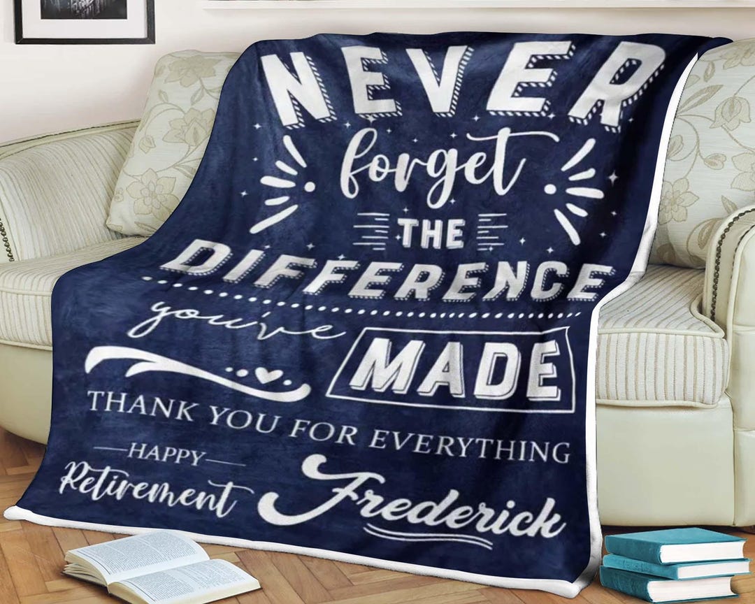 Personalized Retirement Blanket,retirement Blanket,happy Retirement ...