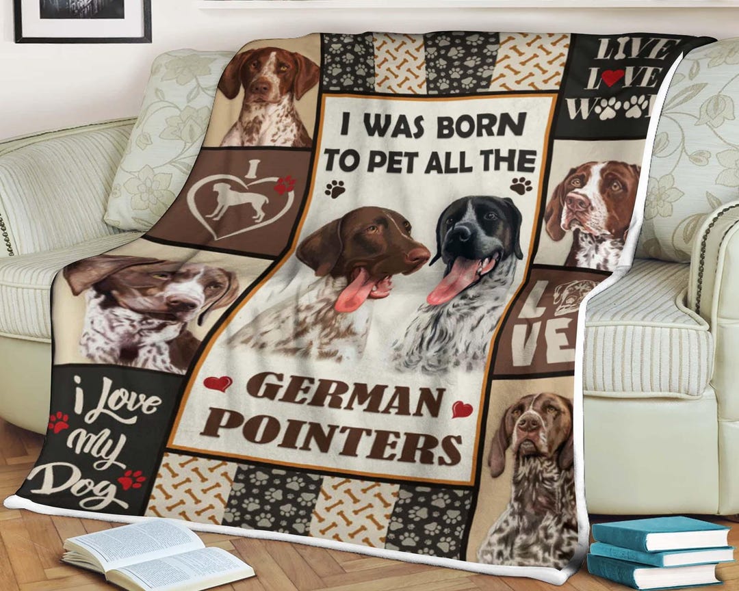 German Shorthaired Pointer Dog Blanket, Christmas Blanket, Anniversary Gifts, Gift for Dog ...