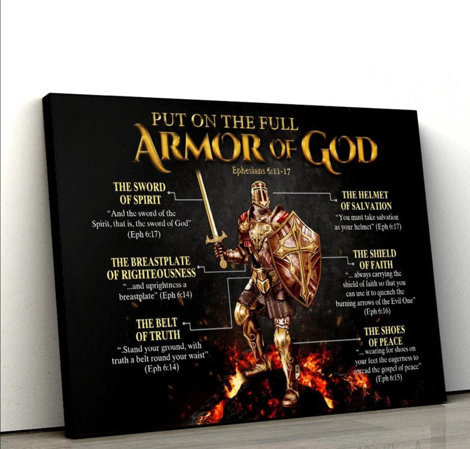 Armor of God Canvas Poster Jesus Landscape Canvas Print - Etsy