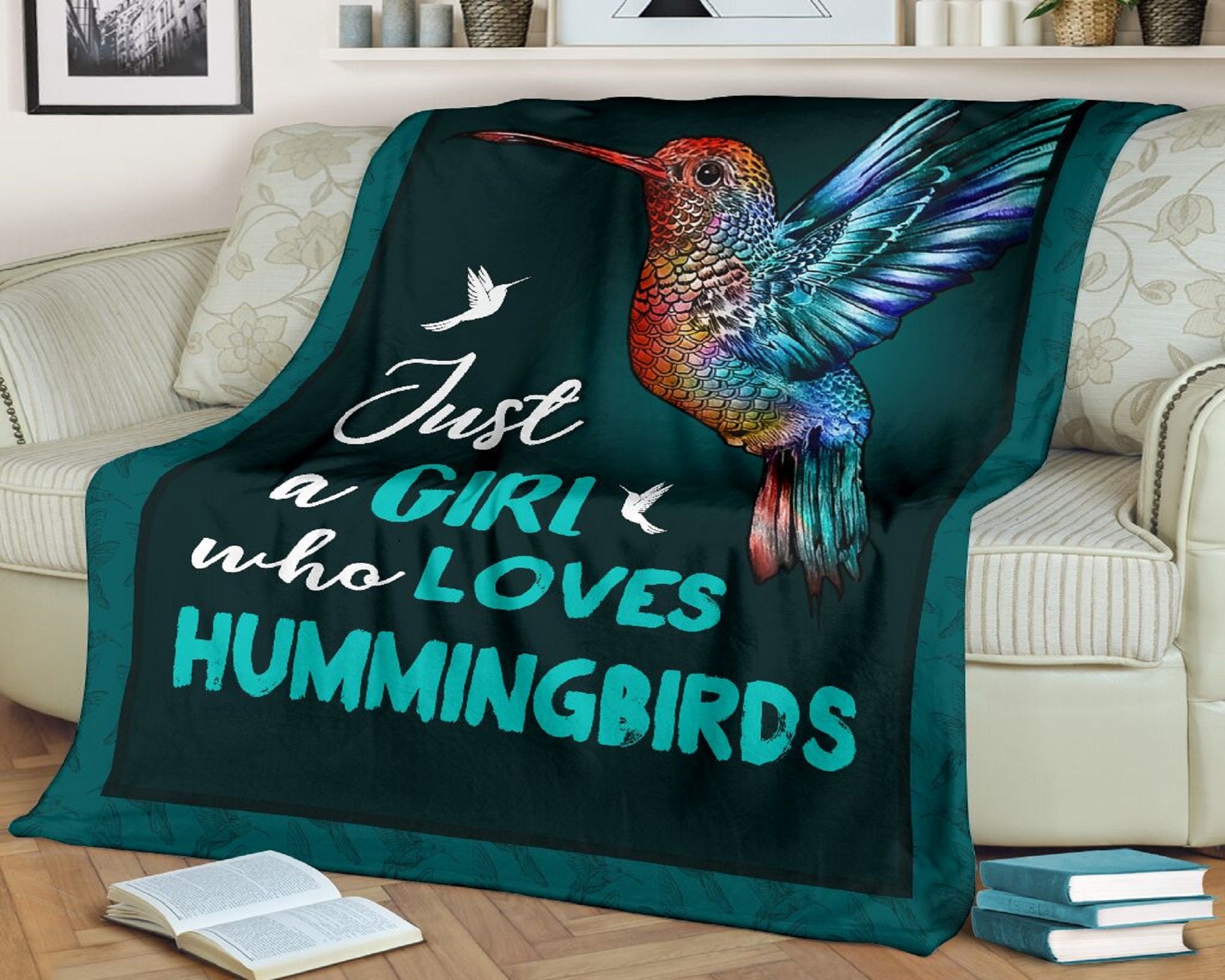 Hummingbirds blanket just a girl who loves Hummingbirds | Etsy