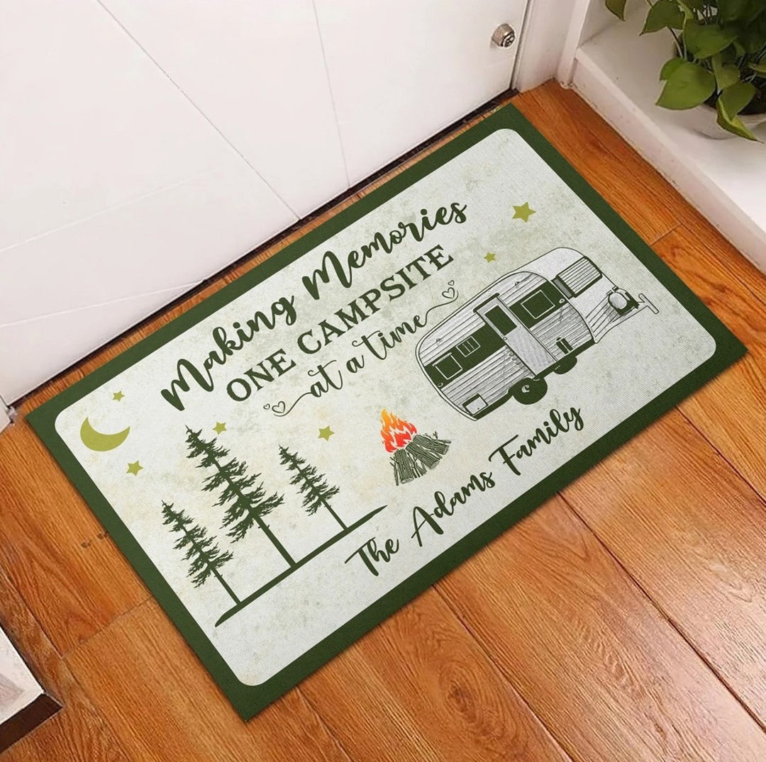 Customized Making Memories One Campsite at A Time Doormat, Custom ...