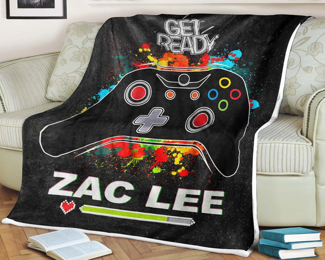 Personalized Gaming Blanket, Get Ready Blanket, Video Game Blanket ...
