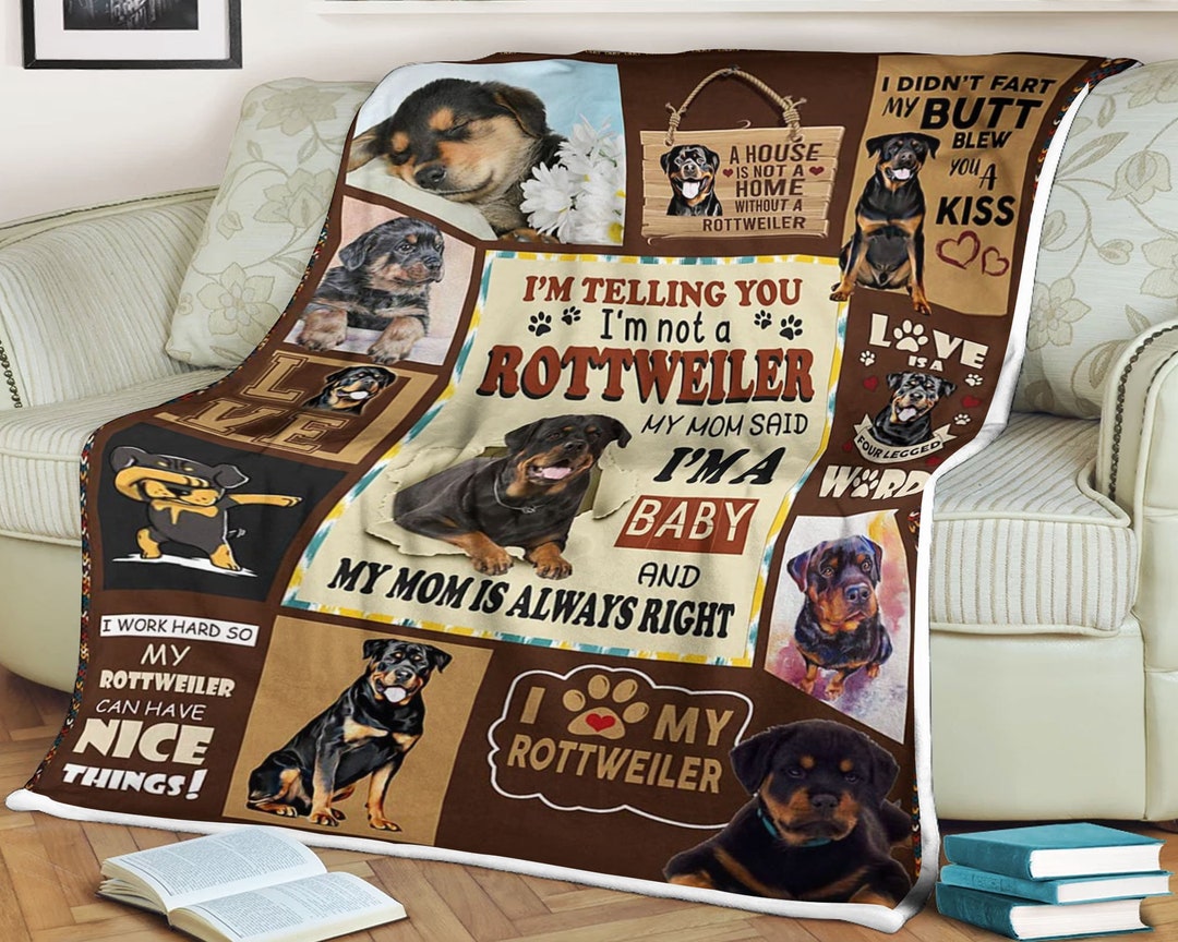 Rottweiler Sunflower Blanket I Would Protect You With My Life I Am Your ...