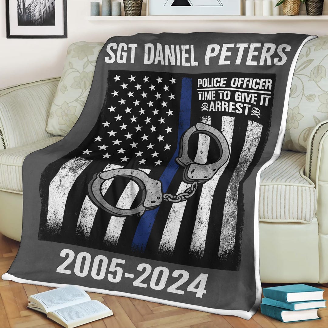 Police Retirement Personalized Thin Blue Line Tribute to Sgt. Daniel ...