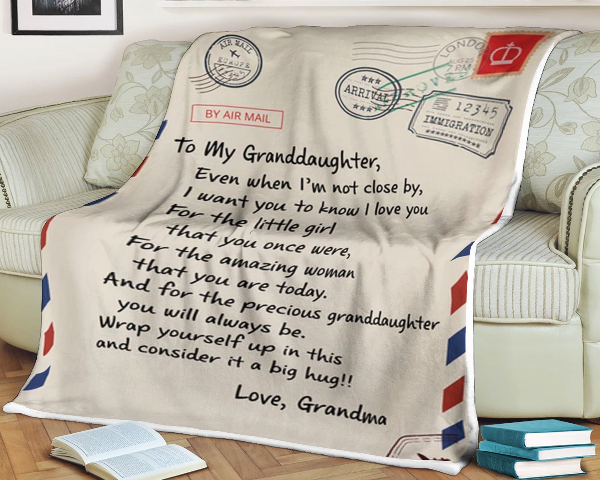 Letter Family Blanket to My Granddaughter, Custom Name Blanket, I Want ...