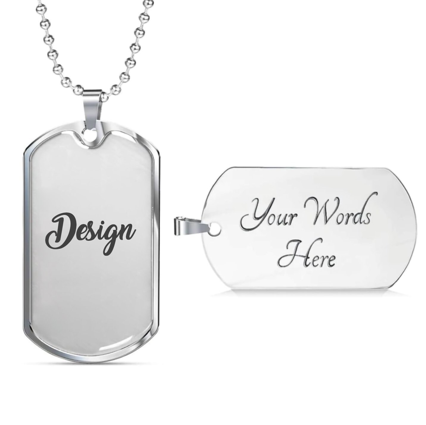 Knight Templar Dog Tag Necklace Silver Gold Templar's Oath | Etsy