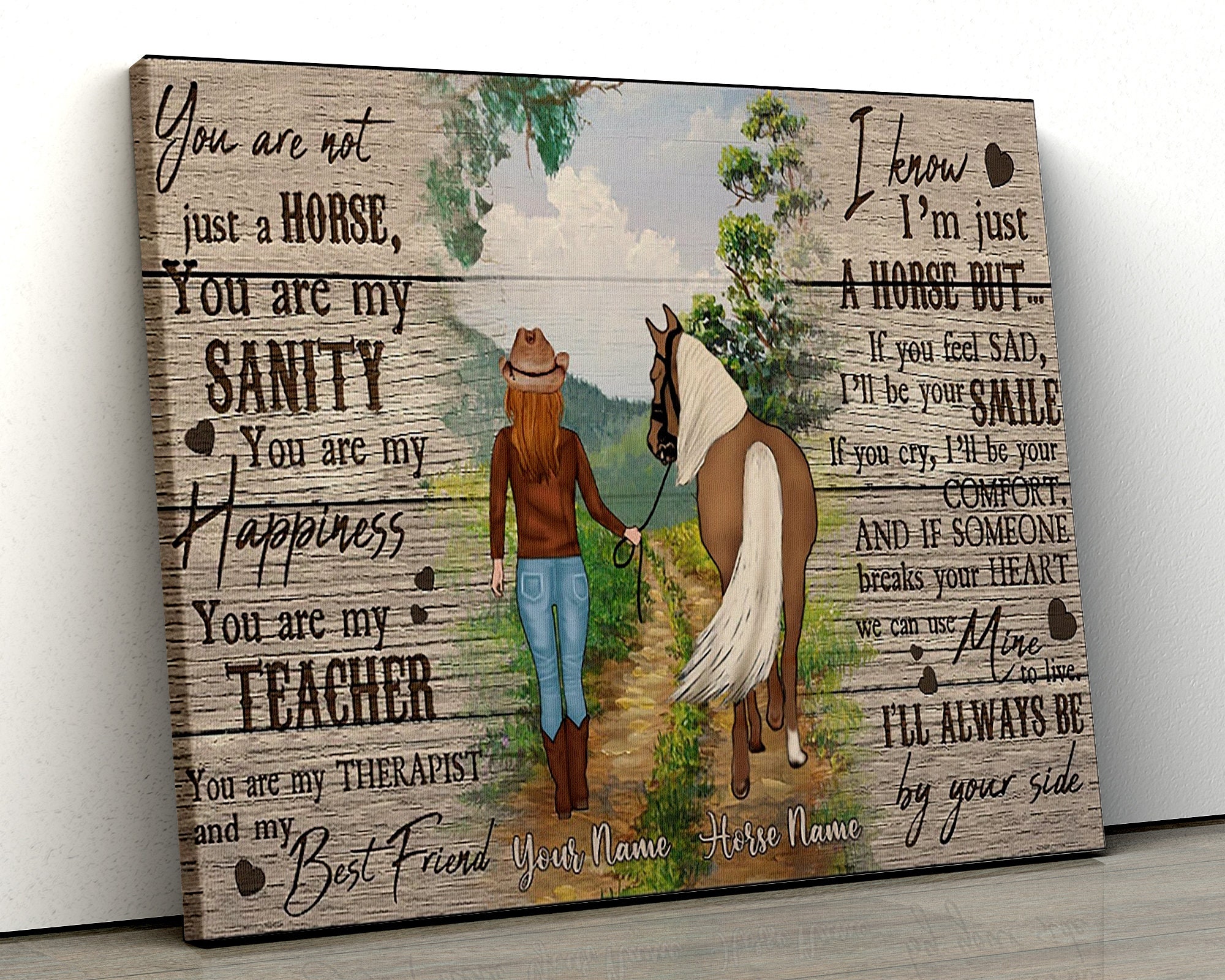 Personalized Ride a Horse Canvas Poster You Are Not Just a | Etsy