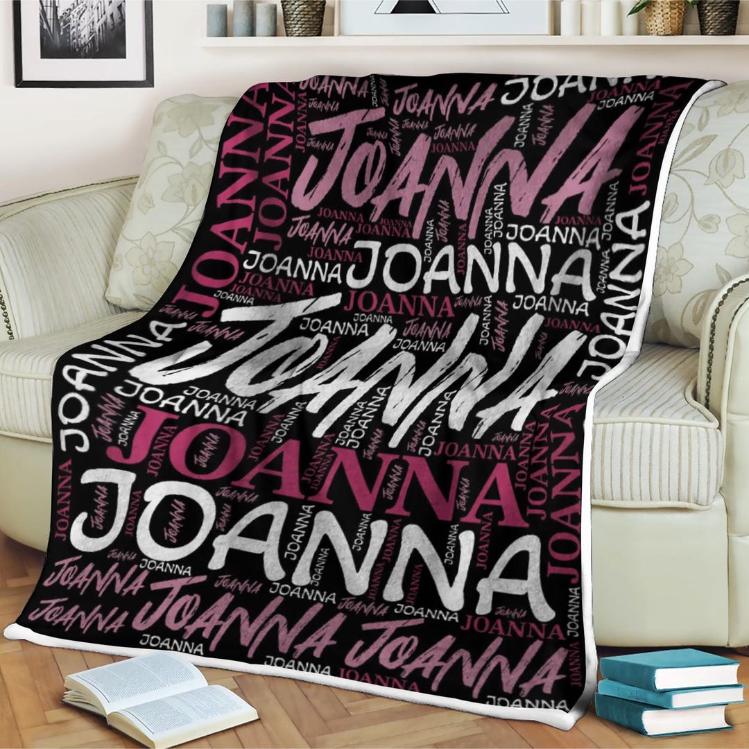 Personalized Color Blanket, Multi-color Name Blanket Custom Gift ...