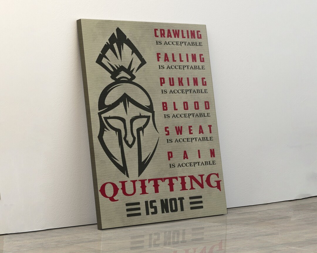 Spartan Poster Warrior Canvas Crawling is Acceptable Falling is ...