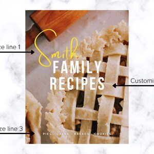 Customizable Family Recipe Book Cover With Recipe Sheets for ...